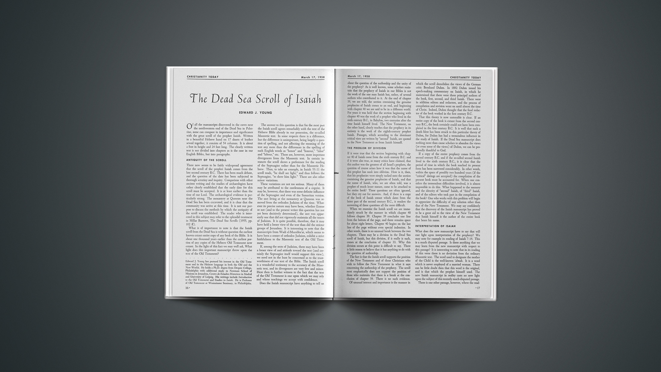 The Dead Sea Scroll of Isaiah - Christianity Today