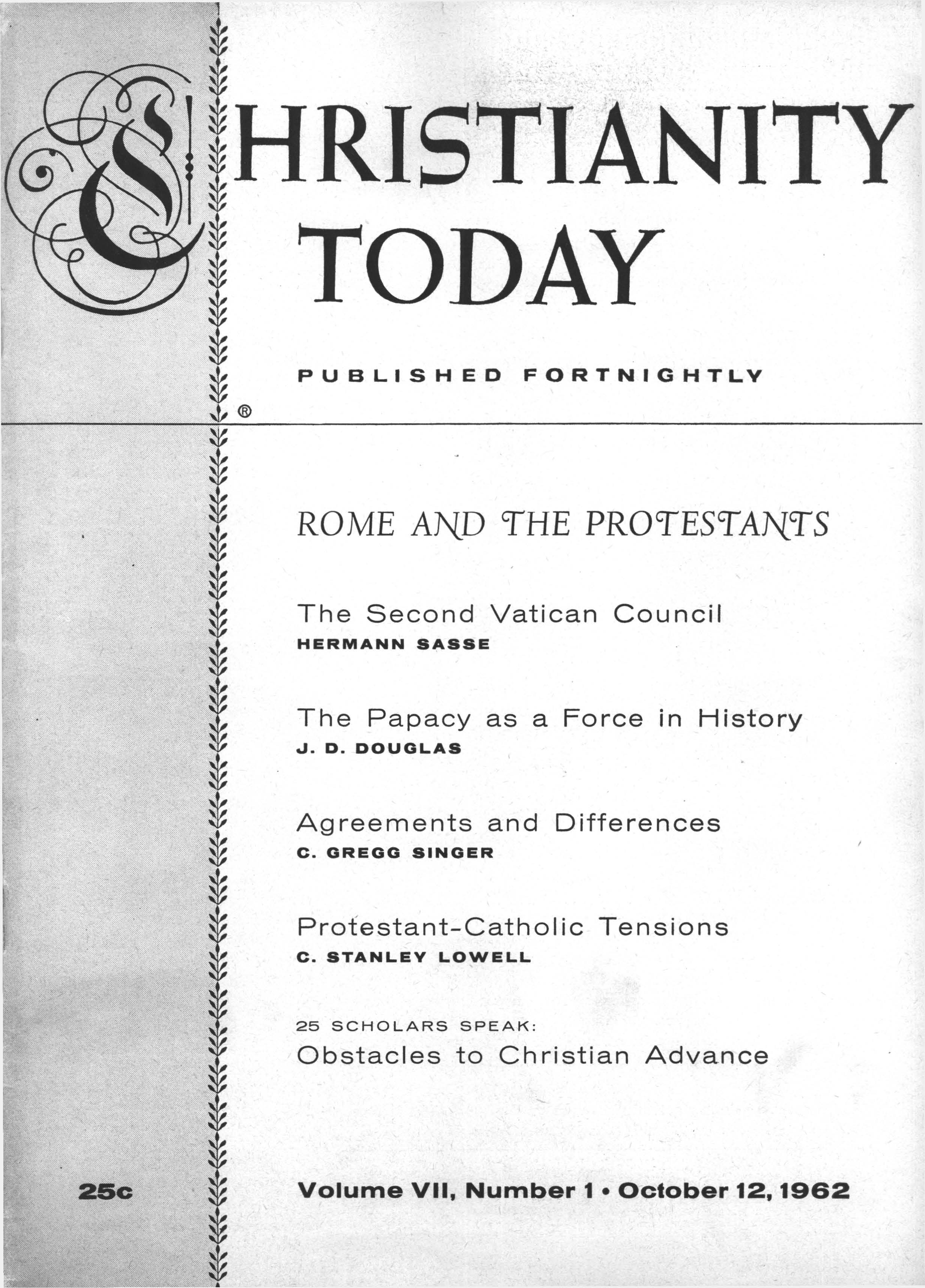 October 12, 1962 - Volume 7, Issue 1 - Christianity Today