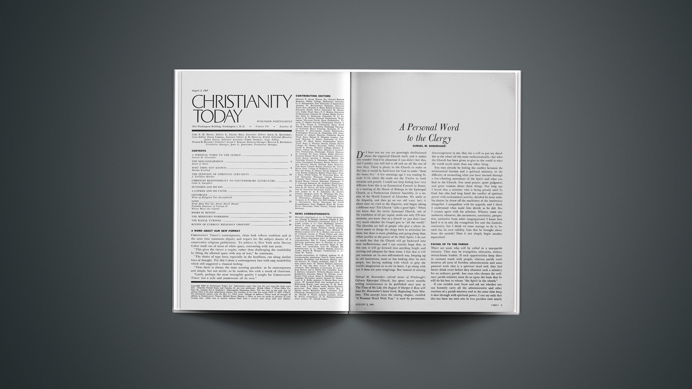August 2, 1963 - Volume 7, Issue 22 - Christianity Today