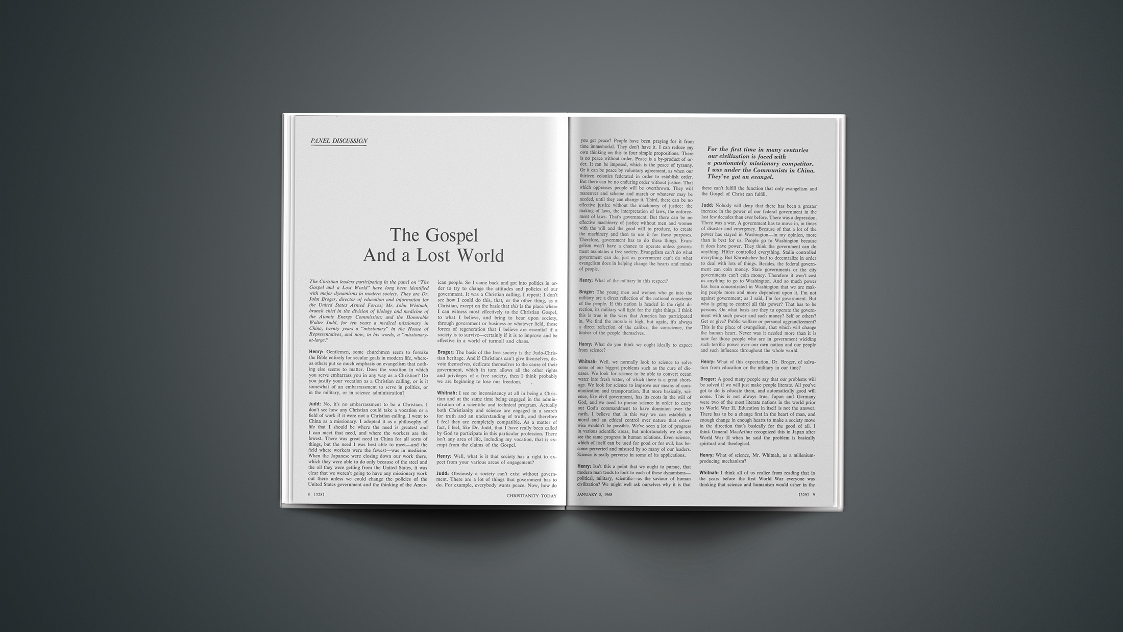 Panel Discussion: The Gospel and a Lost World - Christianity Today