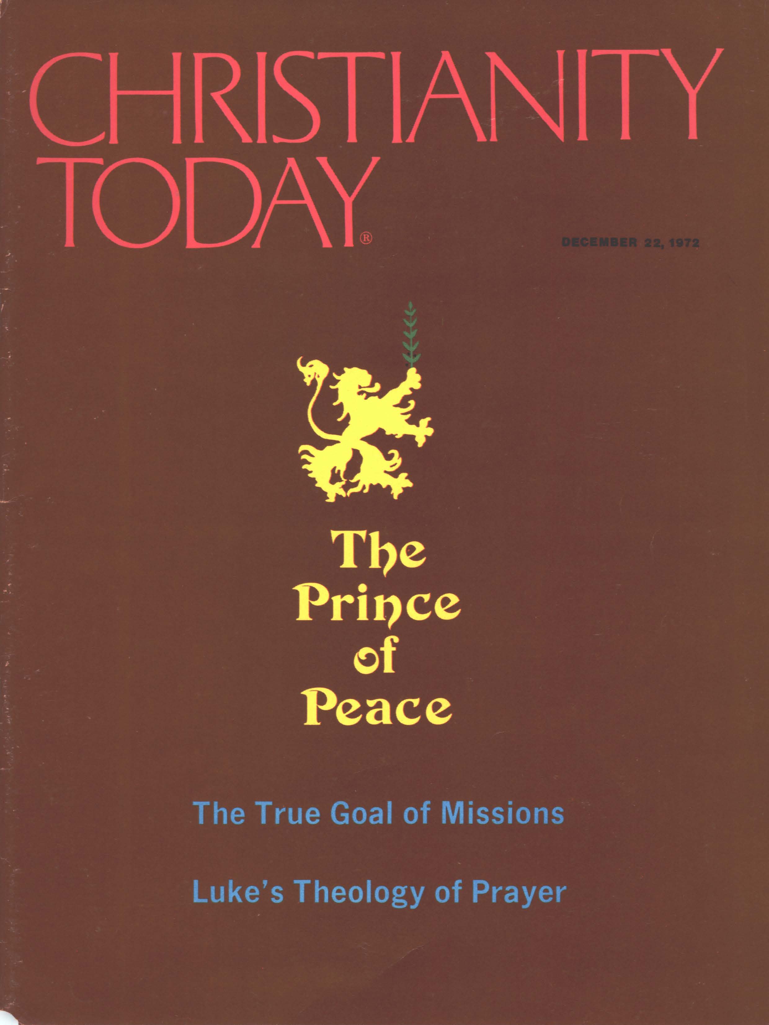 December 22, 1972 - Volume 17, Issue 6 - Christianity Today
