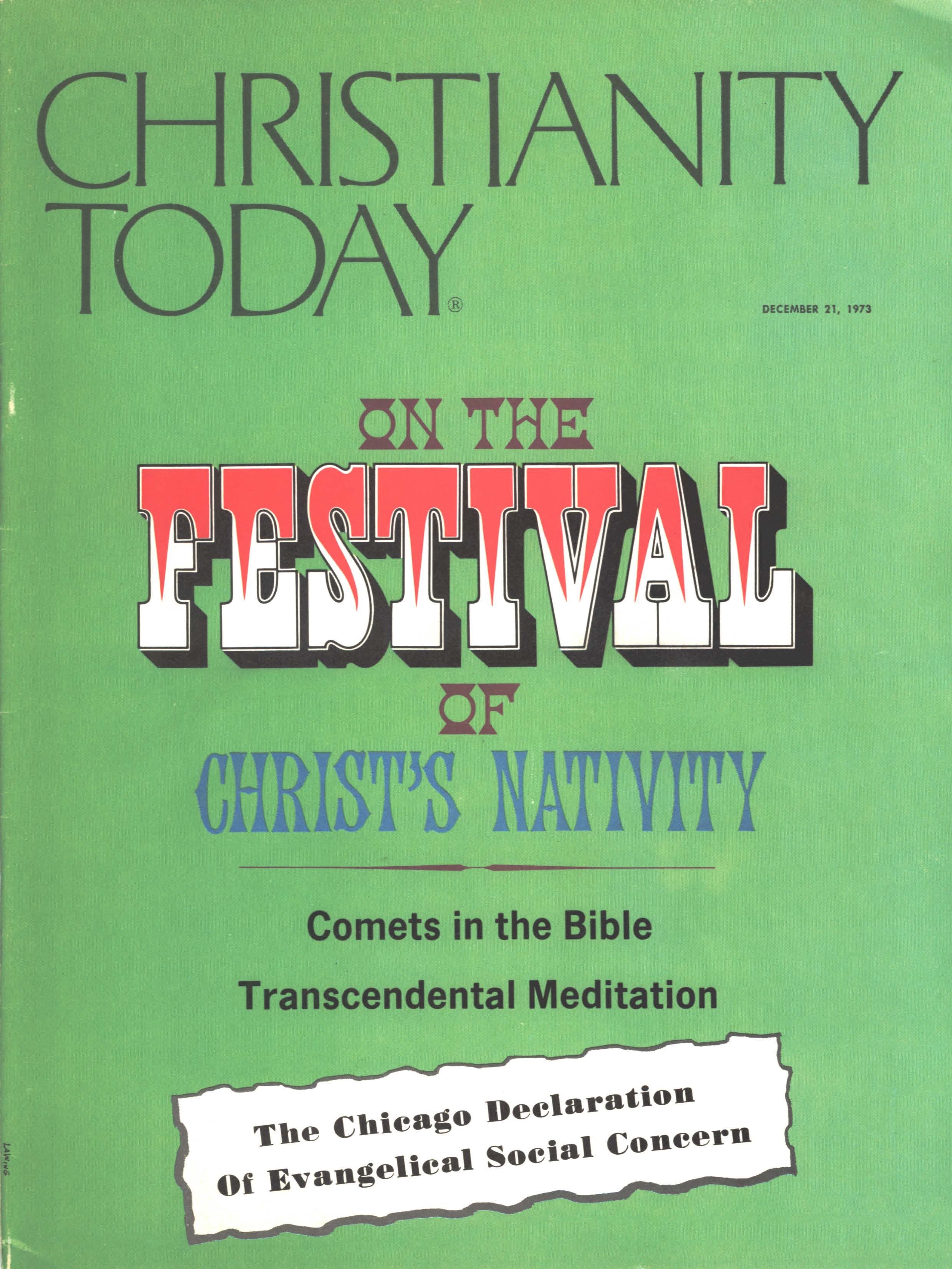 December 21, 1973 - Volume 18, Issue 6 - Christianity Today
