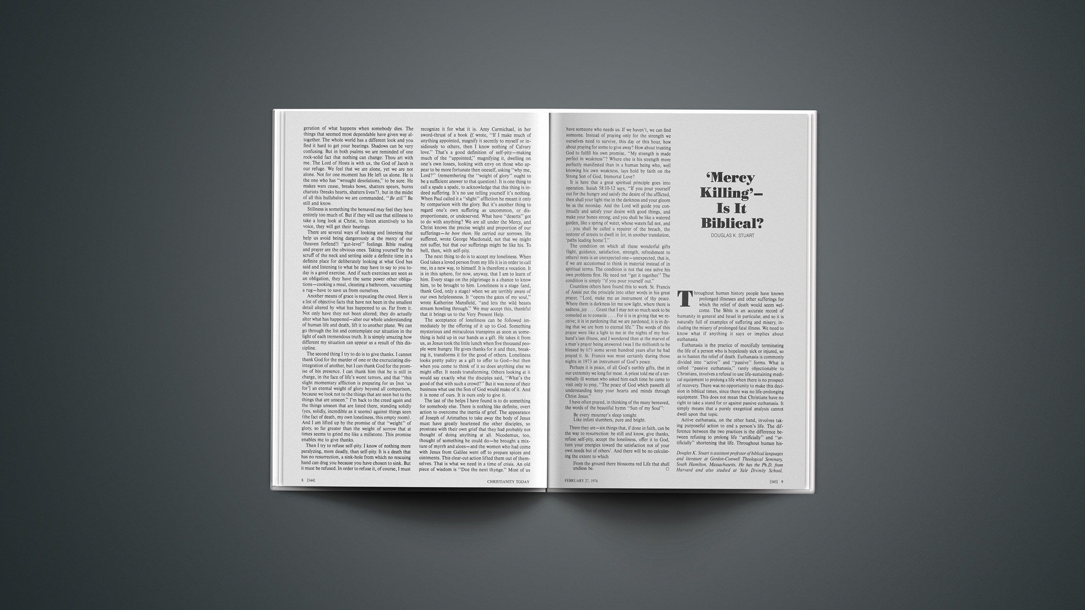 ‘Mercy Killing’—Is It Biblical? - Christianity Today