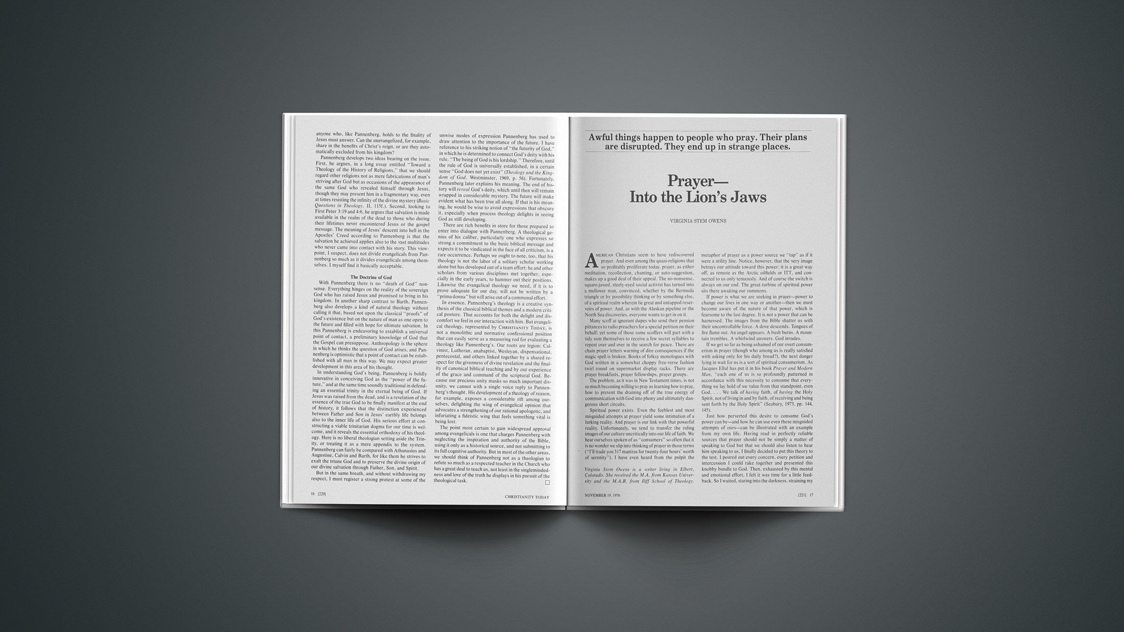 Prayer—Into the Lion’s Jaws - Christianity Today