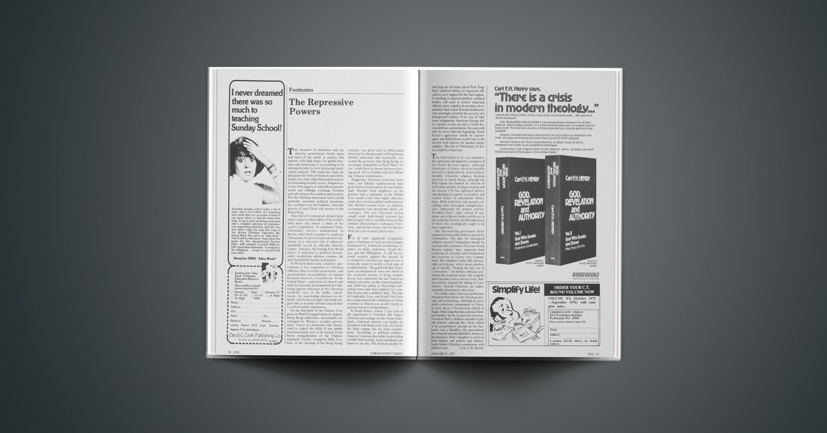 The Repressive Powers - Christianity Today