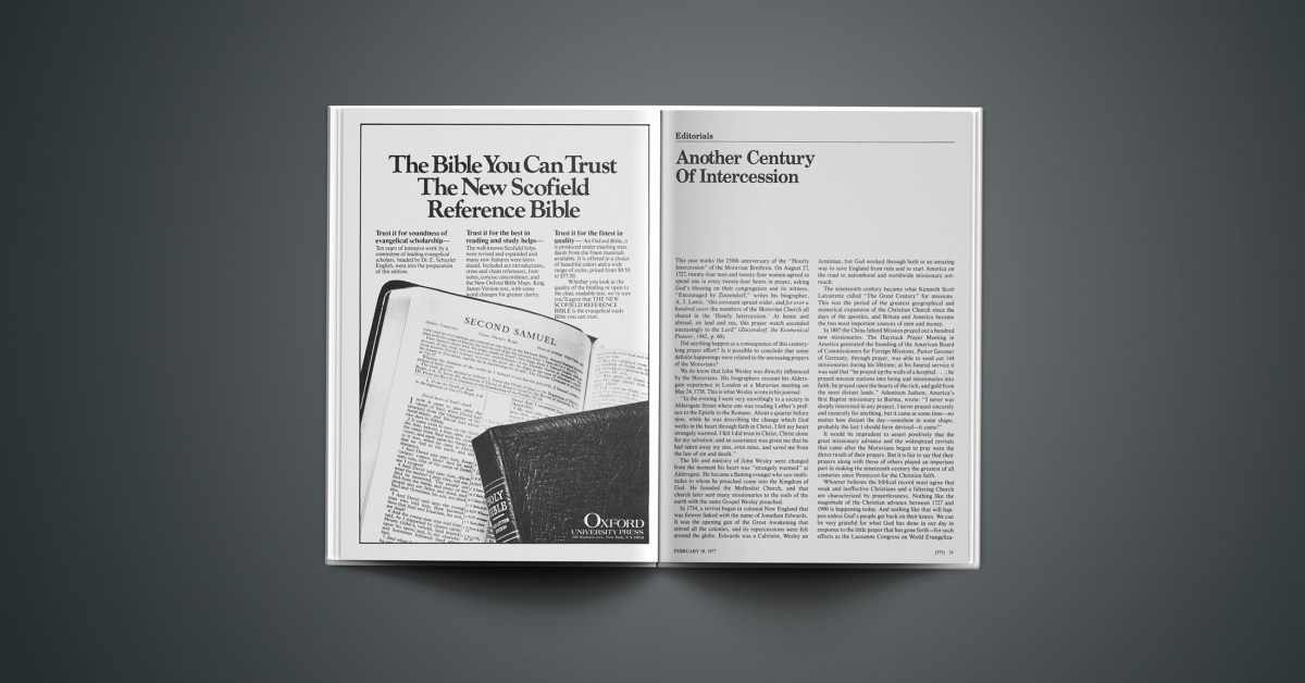 Another Century of Intercession - Christianity Today