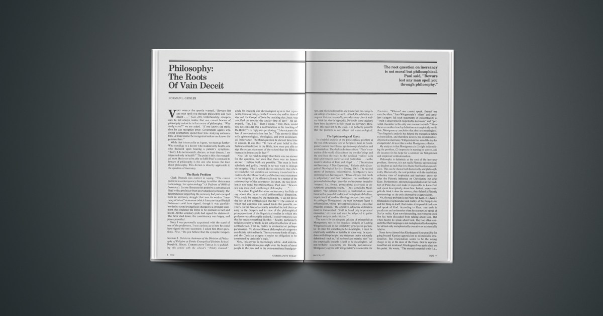 Philosophy: The Roots of Vain Deceit - Christianity Today