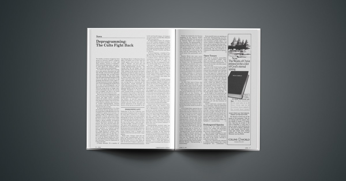 Deprogramming: The Cults Fight Back - Christianity Today