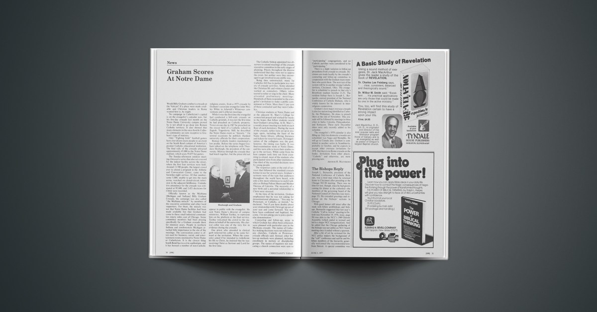 Graham Scores at Notre Dame - Christianity Today