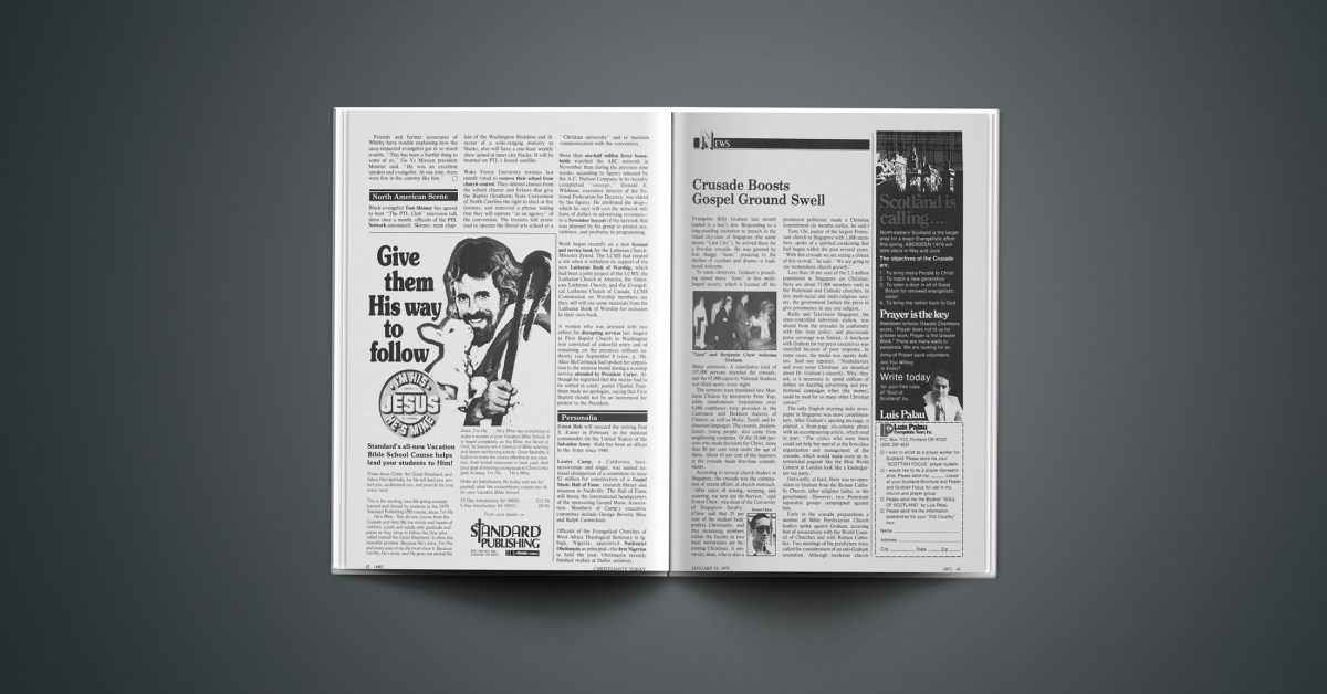 Crusade Boosts Gospel Ground Swell - Christianity Today