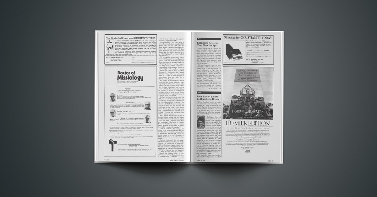 Israel: From Law of Return to Round-Trip Decree - Christianity Today