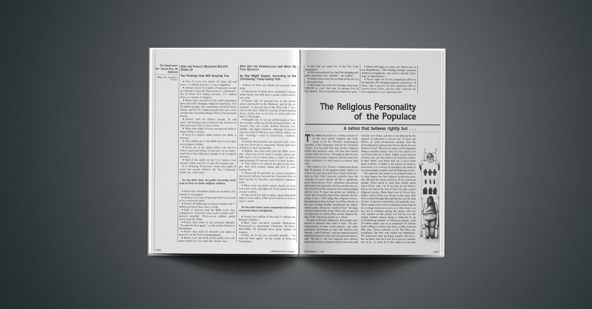 The Religious Personality of the Populace - Christianity Today