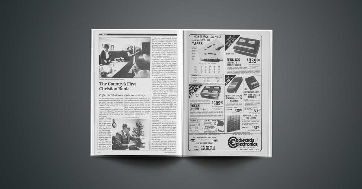 The Country’s First Christian Bank - Christianity Today