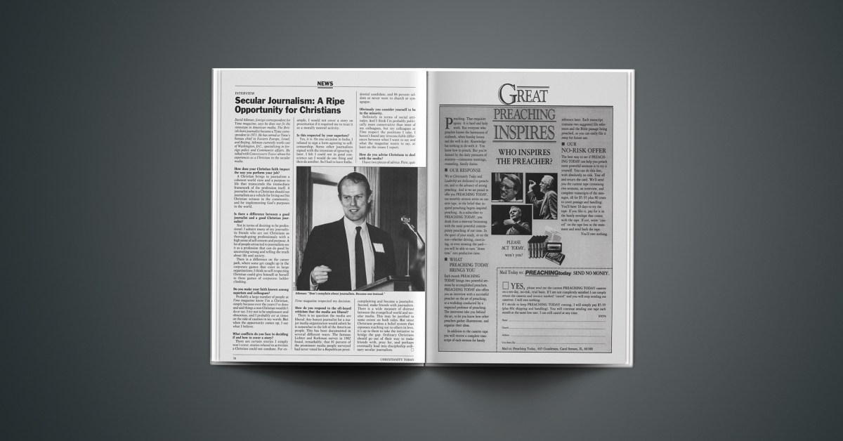Secular Journalism: A Ripe Opportunity for Christians - Christianity Today