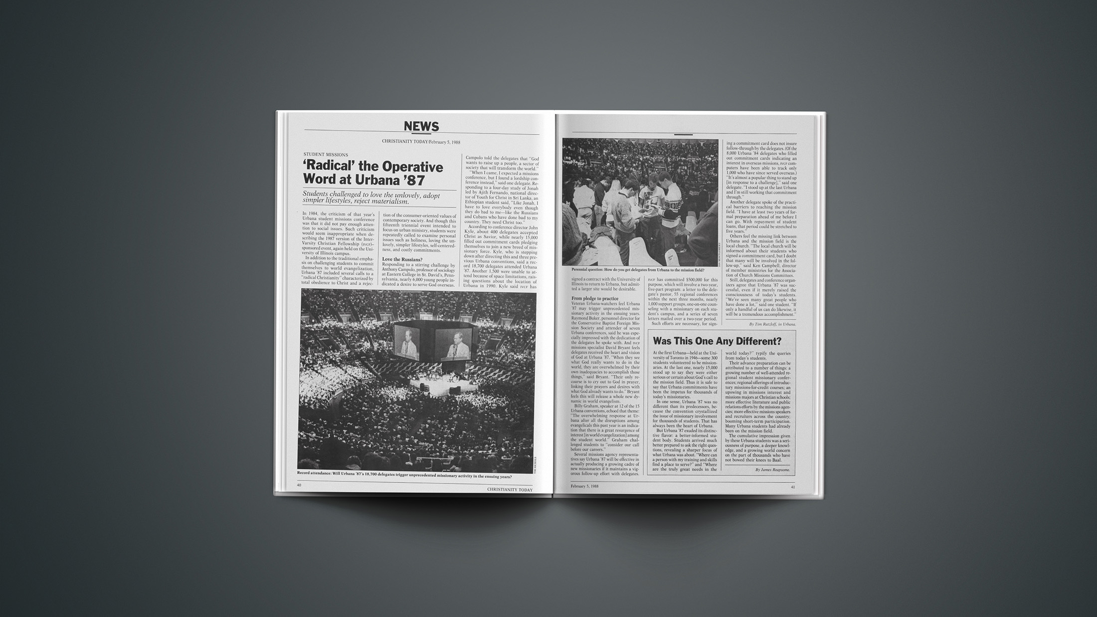 ‘Radical’ the Operative Word at Urbana ‘87 - Christianity Today