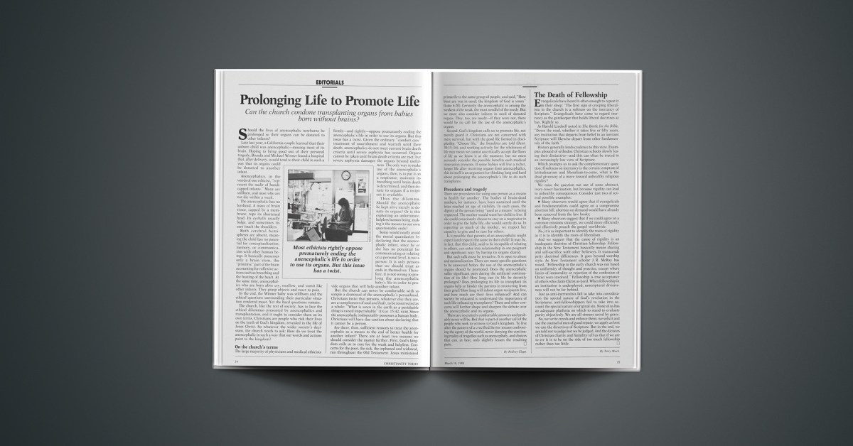 Prolonging Life to Promote Life - Christianity Today