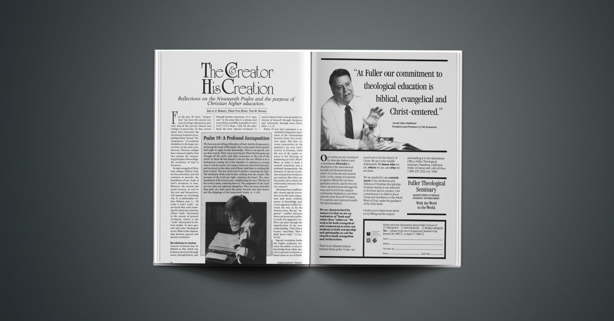 The Creator His Creation - Christianity Today
