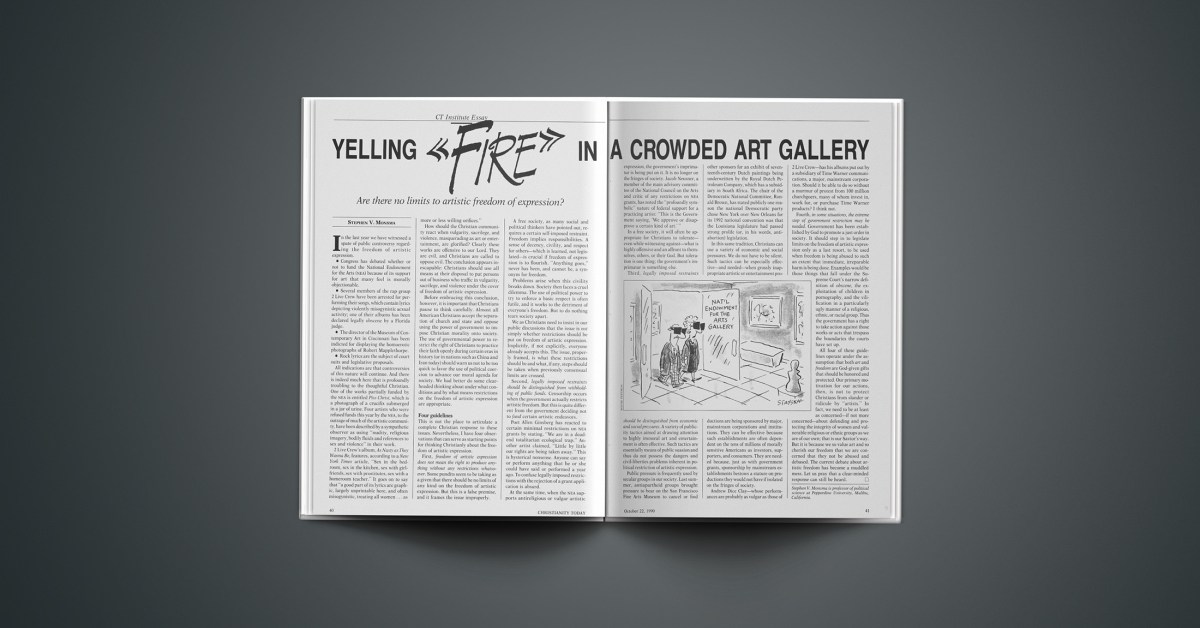 Yelling "Fire" in a Crowded Art Gallery - Christianity Today