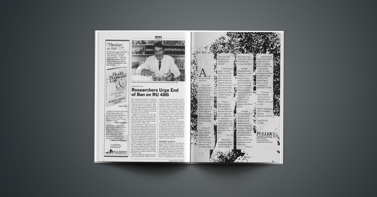 Abortion Pill: Researchers Urge End of Ban on RU 486 - Christianity Today