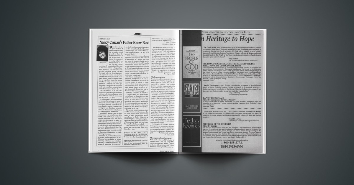 Nancy Cruzan’s Father Knew Best - Christianity Today