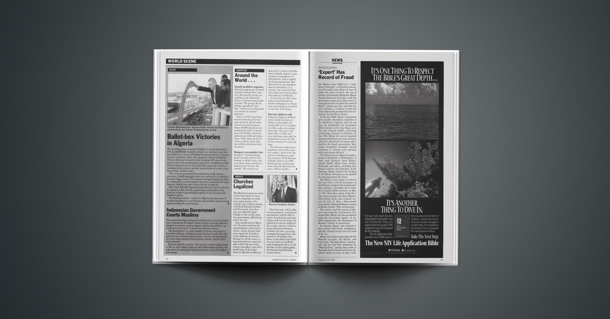 World Scene: February 10, 1992 - Christianity Today