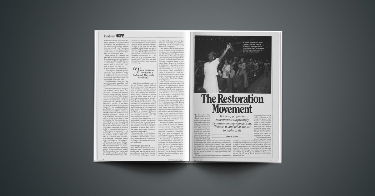 The Restoration Movement - Christianity Today