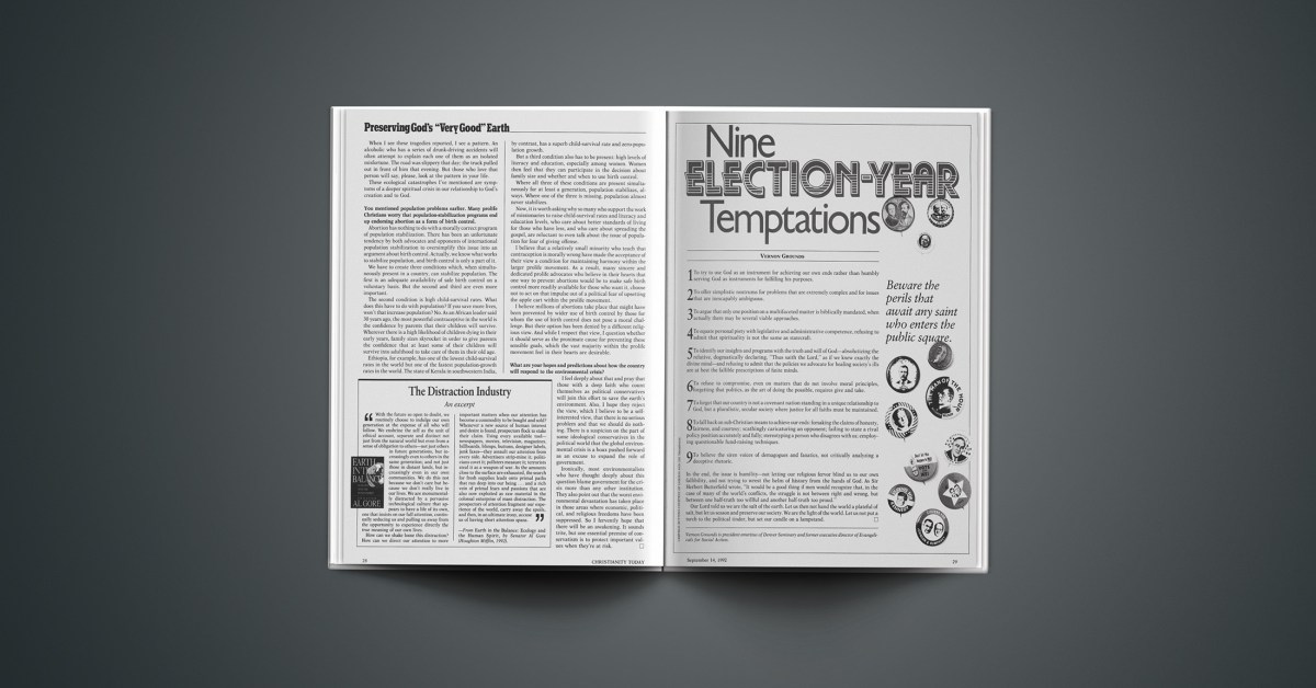 Nine Election-Year Temptations - Christianity Today