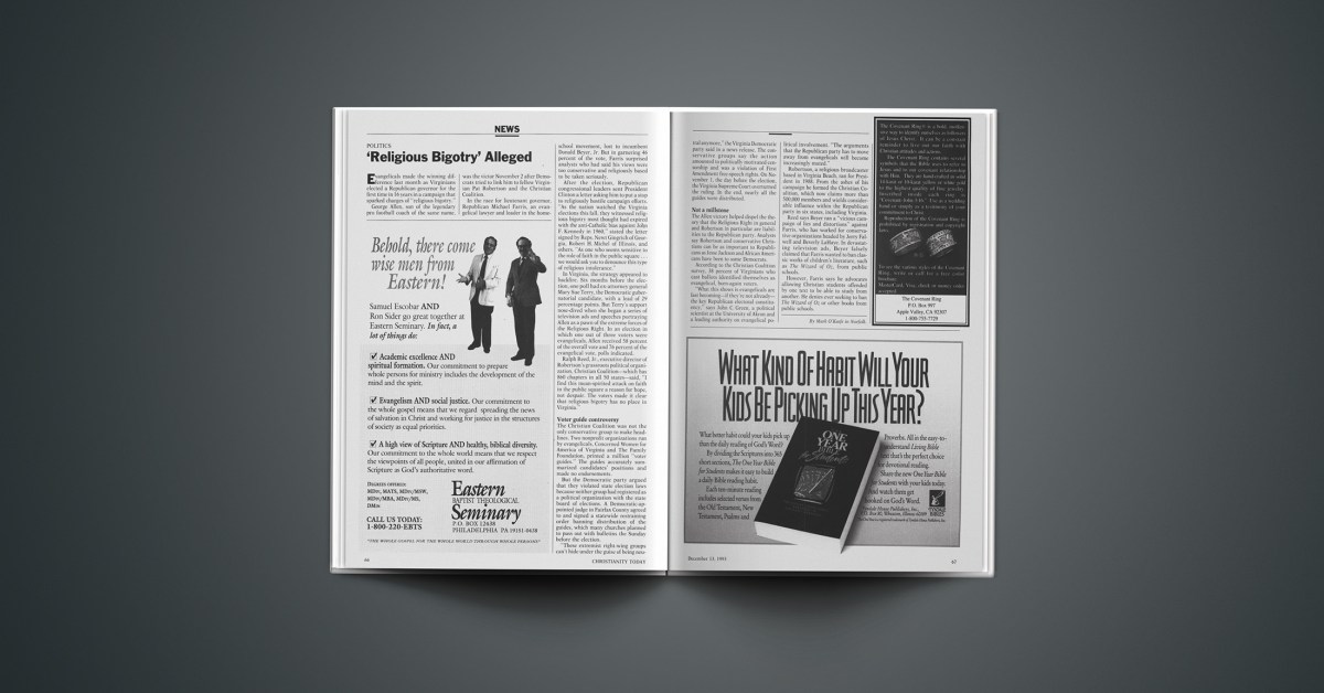 ‘Religious Bigotry’ Alleged - Christianity Today