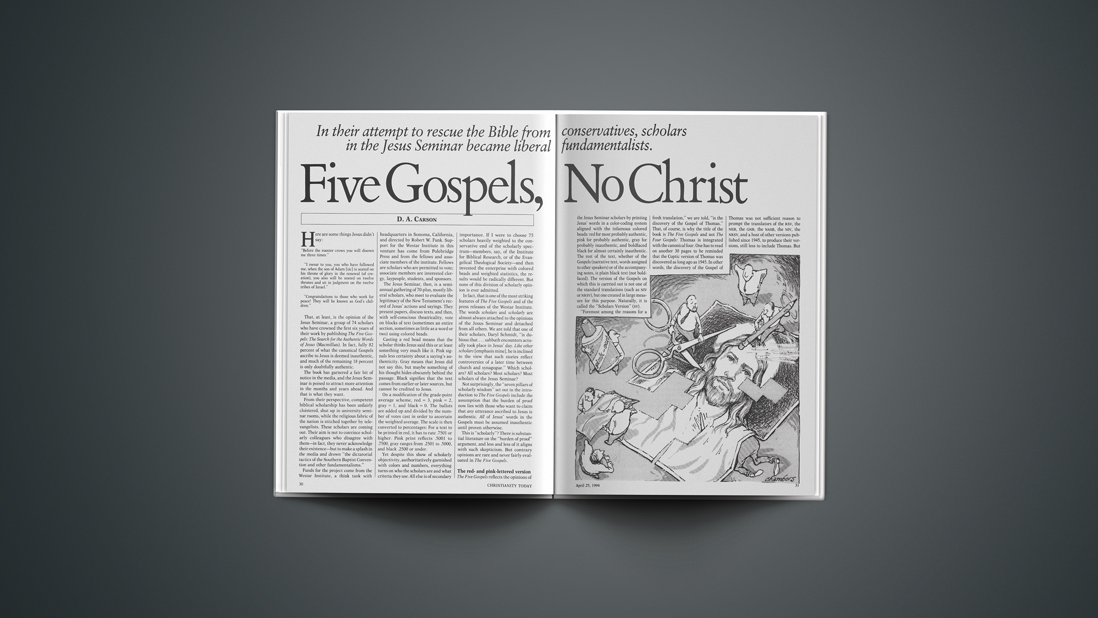 Five Gospels, No Christ - Christianity Today
