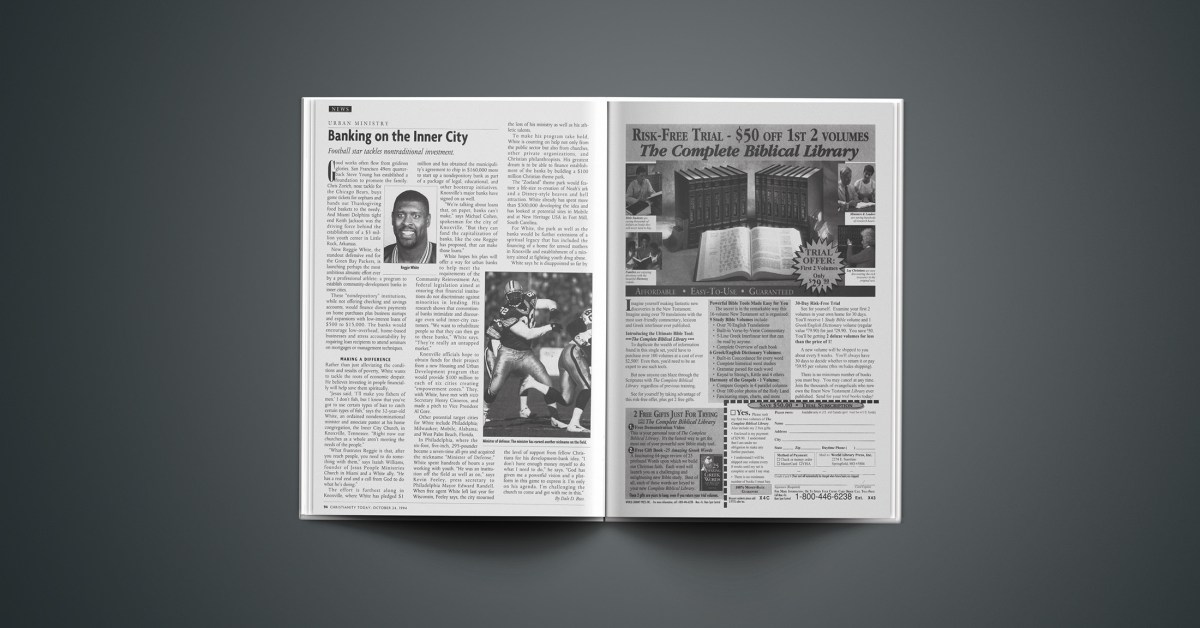 Gridiron Star Tackles Urban Inner City Problems - Christianity Today