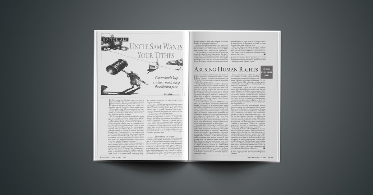 EDITORIAL: Abusing Human Rights - Christianity Today