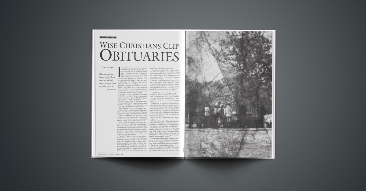 ARTICLE: Wise Christians Clip Obituaries - Christianity Today