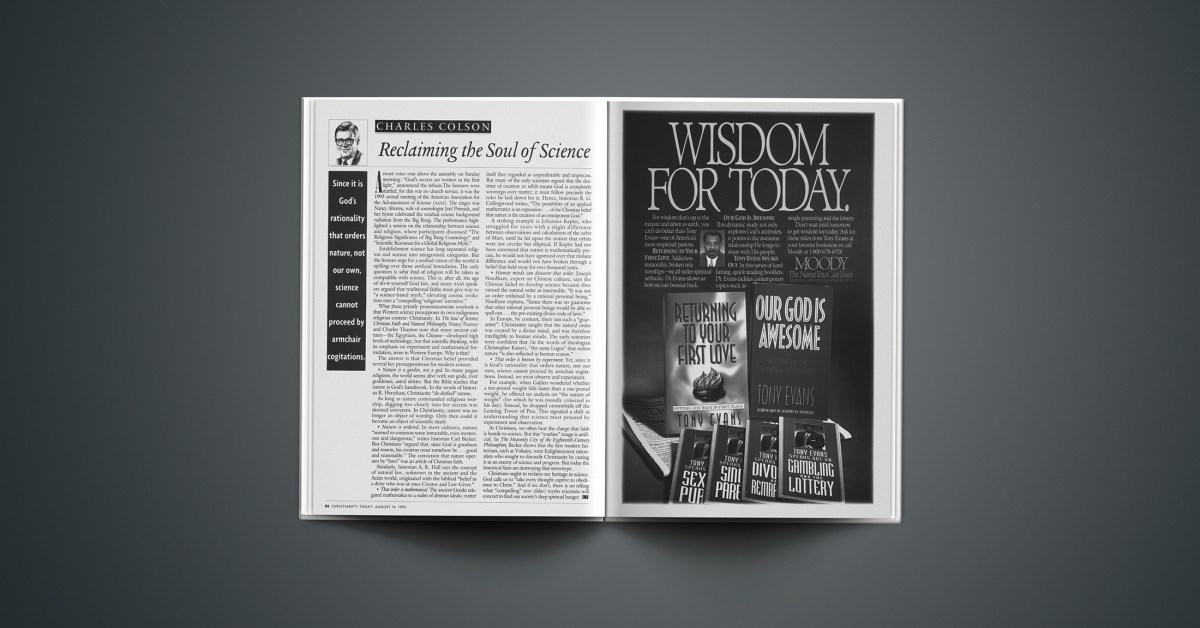 Reclaiming the Soul of Science - Christianity Today