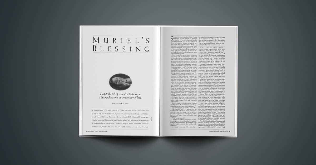 ARTICLE: Muriel’s Blessing - Christianity Today
