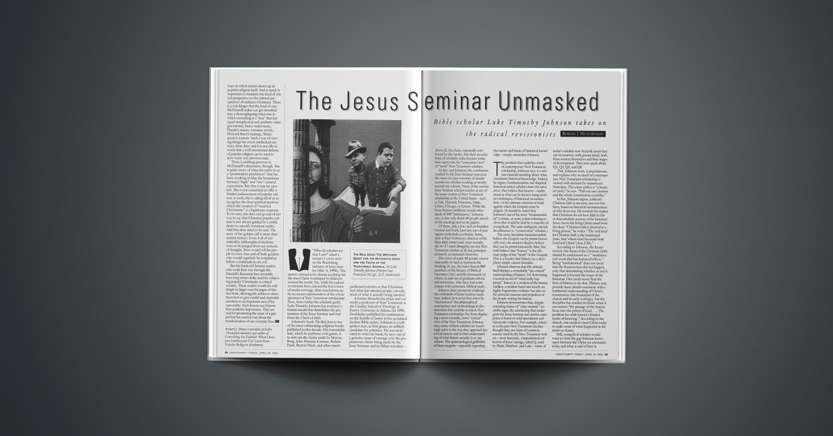 ARTICLE: The Jesus Seminar Unmasked - Christianity Today