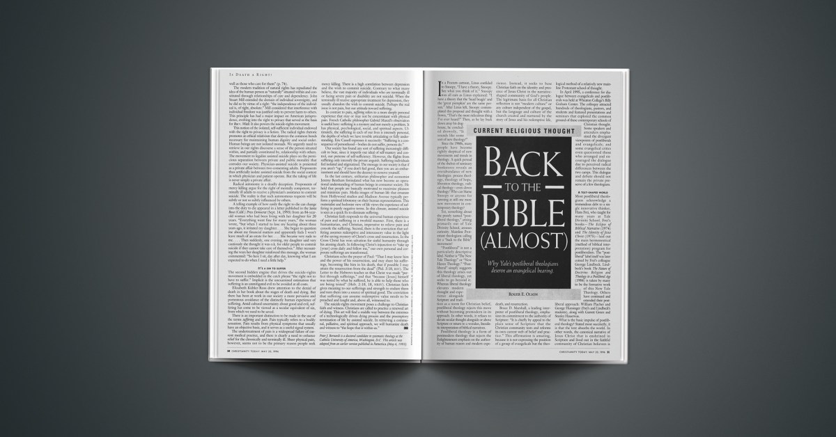 ARTICLE: Back to the Bible (Almost) - Christianity Today