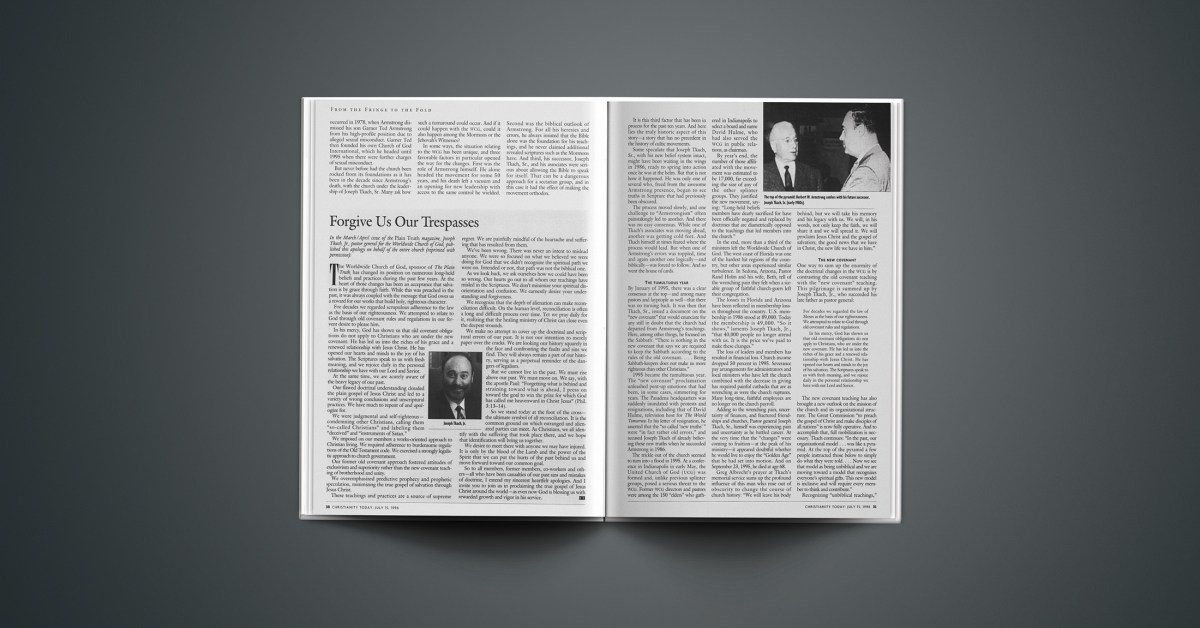 SIDEBAR: Forgive Us Our Trespasses - Christianity Today