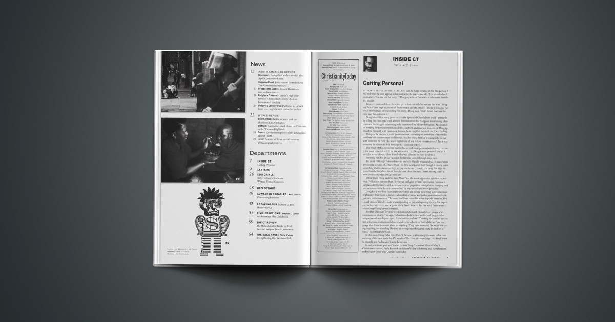 Getting Personal - Christianity Today