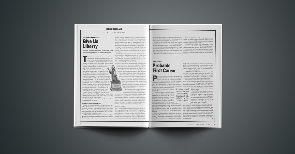 Probable First Cause - Christianity Today