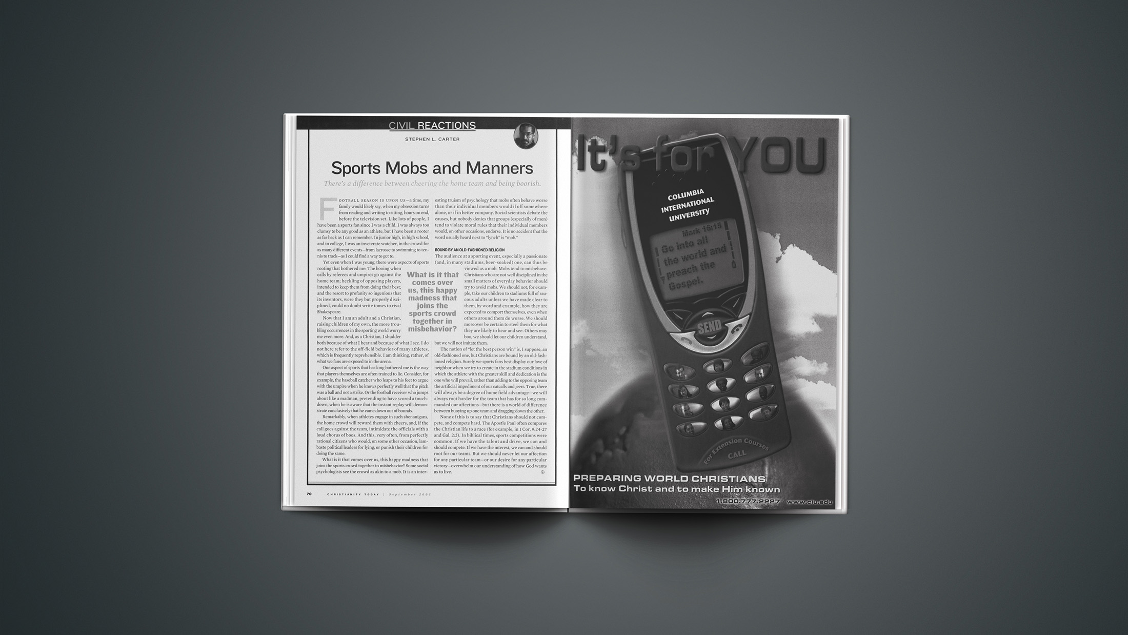 Sports Mobs and Manners - Christianity Today