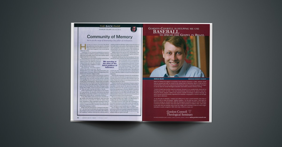 Community of Memory - Christianity Today