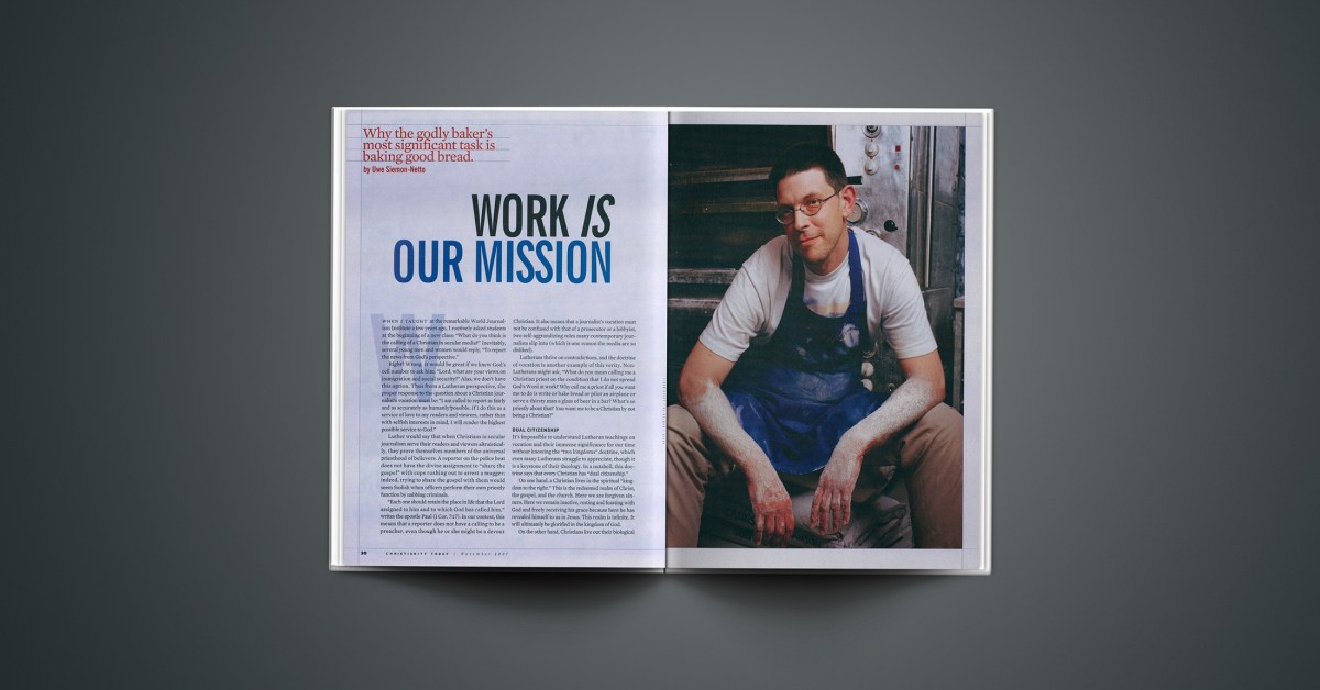 Work Is Our Mission - Christianity Today