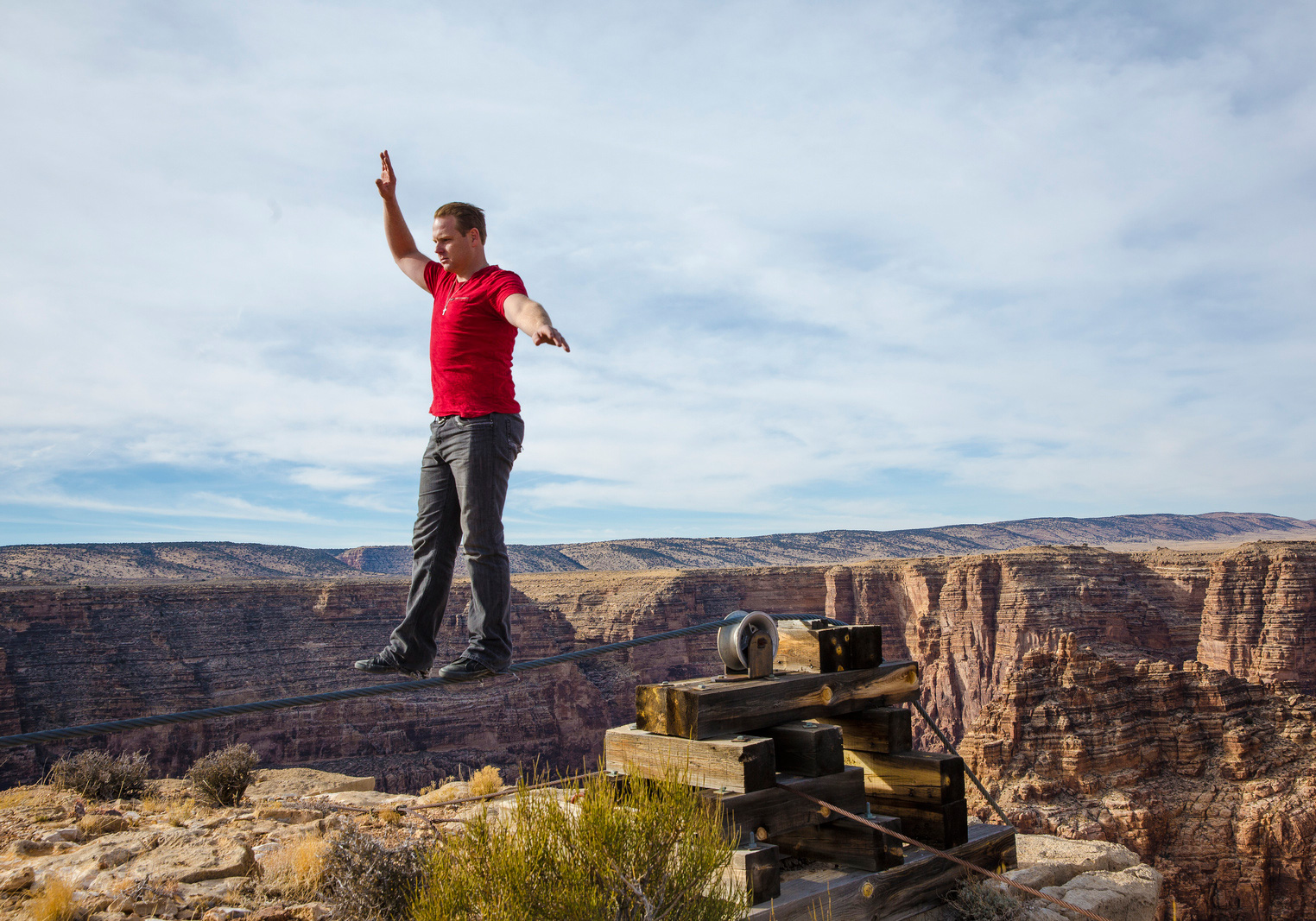 Nik Wallenda's Walk by Faith Across a Grand Canyon Tightrope ...