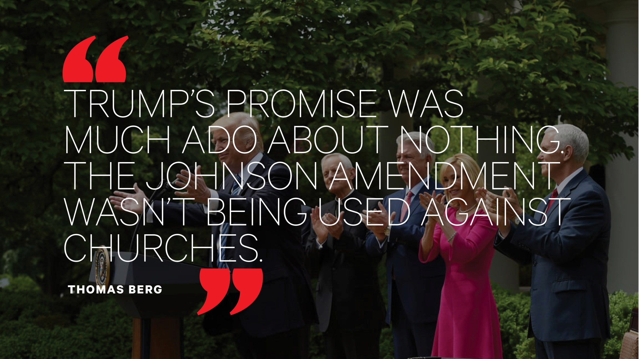 Pastors Frequently Preach Politics. But the IRS Rarely Goes After Them ...